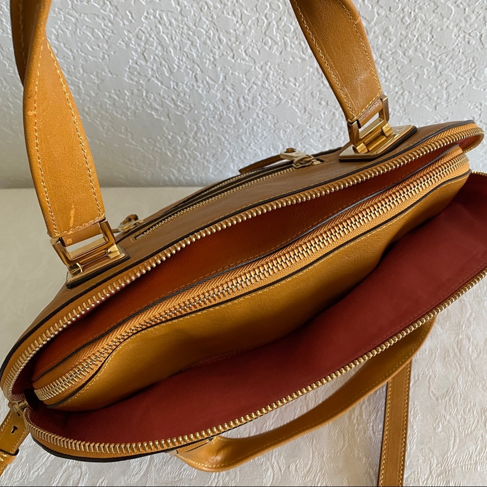 Chloe Cognac Angie 2 Way Double Zip Bag - Gem
